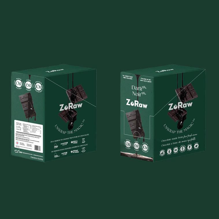Extra Dark Chocolate Bar with Protein : ZoRaw Chocolates