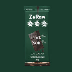 Extra Dark Chocolate Bar with Protein : ZoRaw Chocolates
